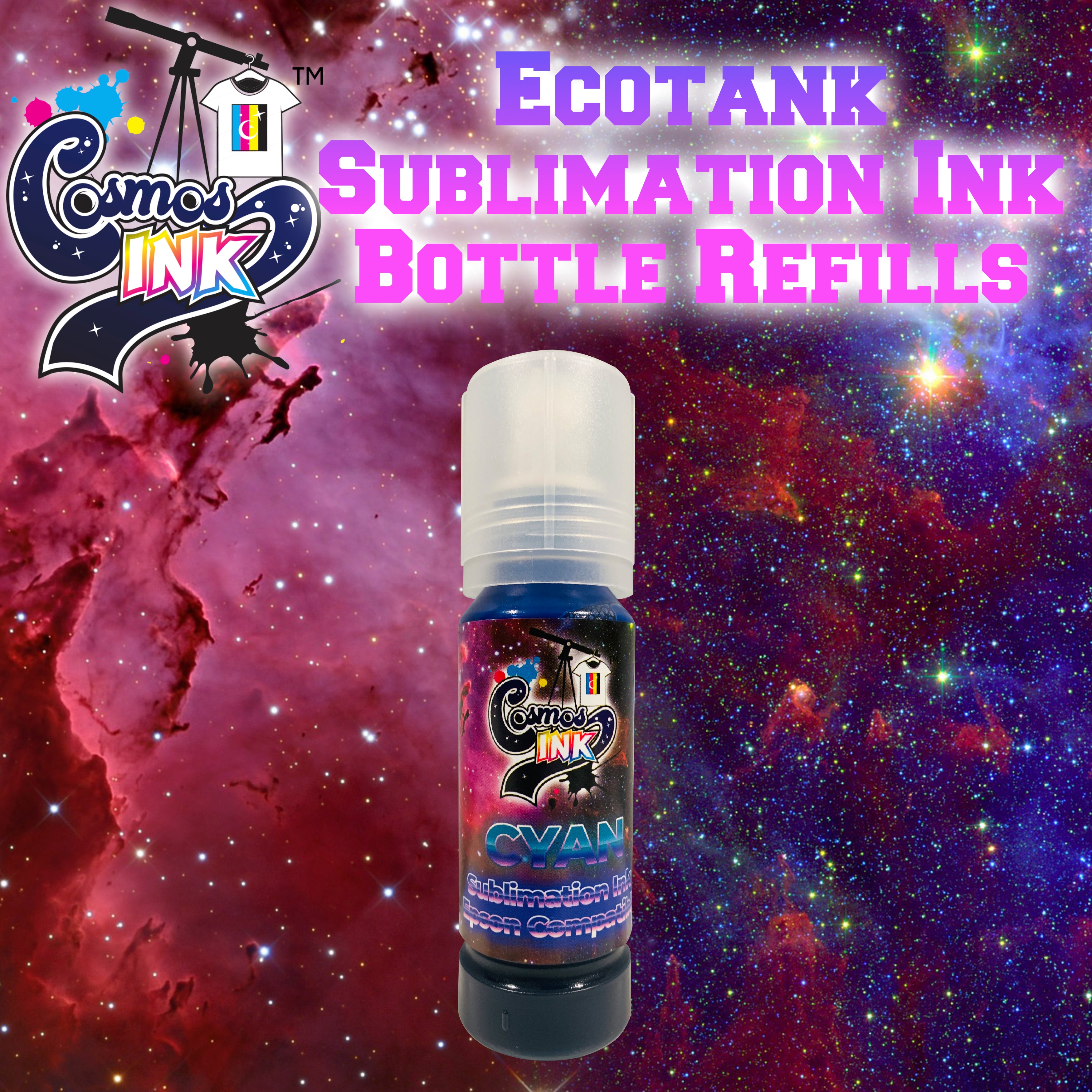 Epson EcoTank Printer Sublimation Ink Refills | Cosmos Ink®